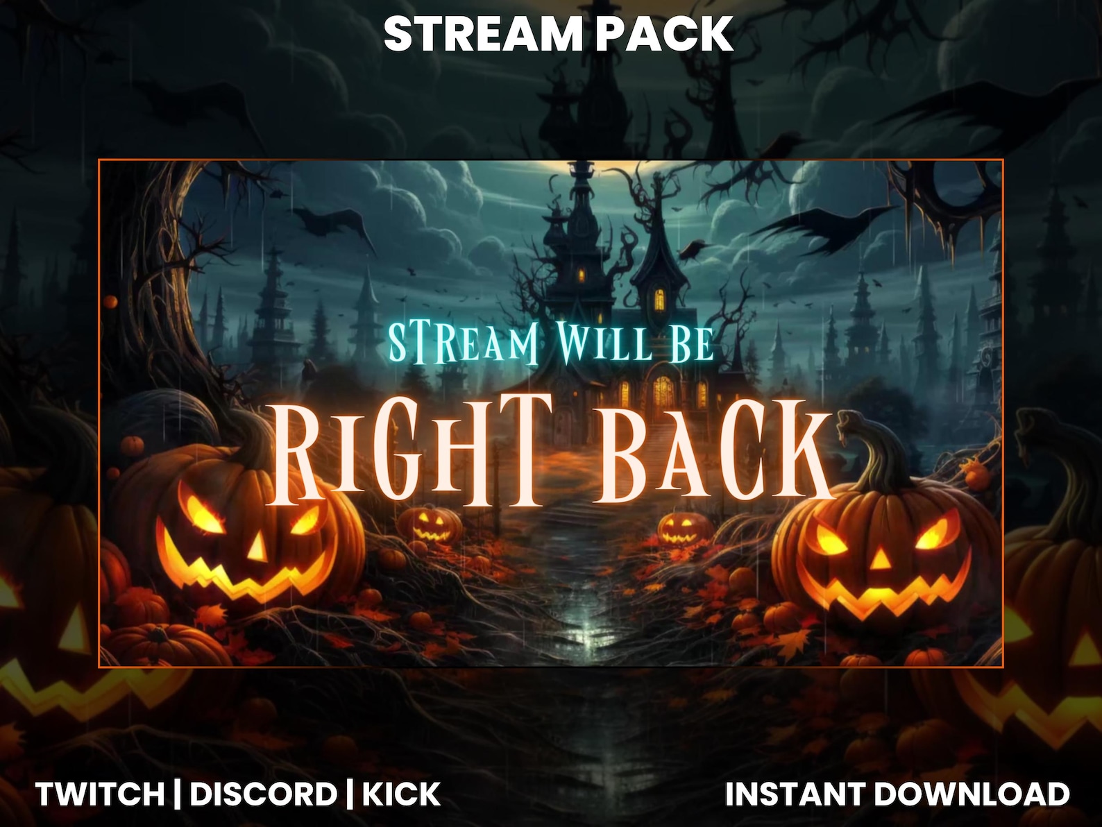 Halloween Animated Twitch Stream Pack | Spooky Stream Pack | Twitch ...