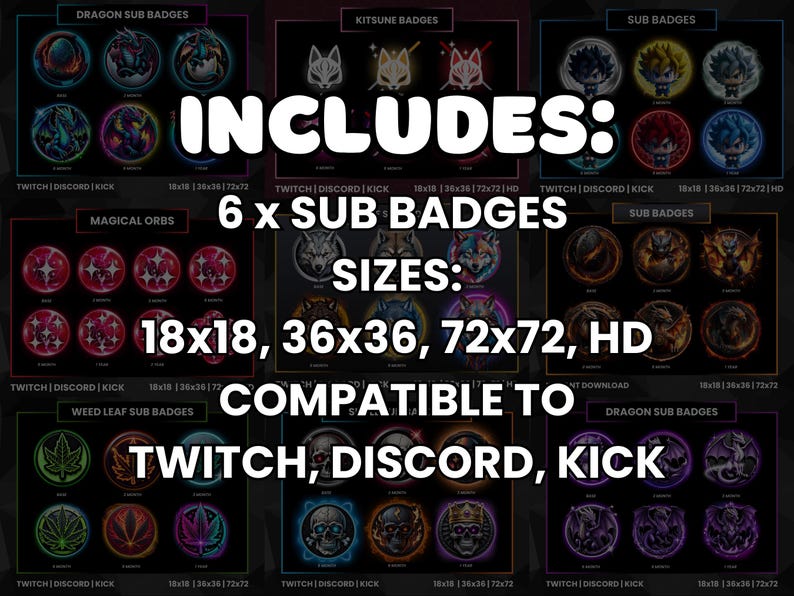Custom Twitch Sub Badges - Made Just for You, Hire A Designer for Any ...