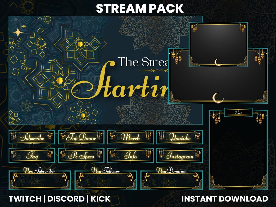 Ramadan Twitch Stream Pack | Animated Stream Pack | Happy Ramadan ...