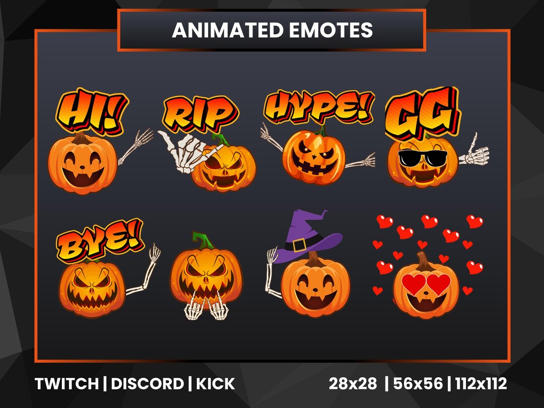 Animated Emotes | Animated Twitch Emotes | Halloween Emotes | Spooky ...
