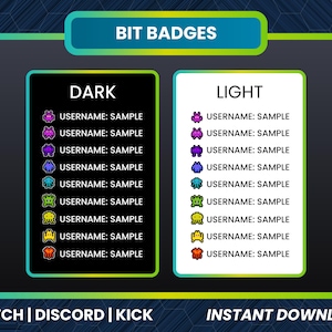 Twitch Bit Badges | Twitch Sub Badges | Pixel Bit Badges | Cute Bit ...