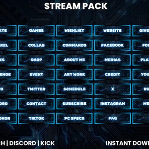 Animated Twitch Stream Pack | Circuit Technology Stream Pack | Twitch ...