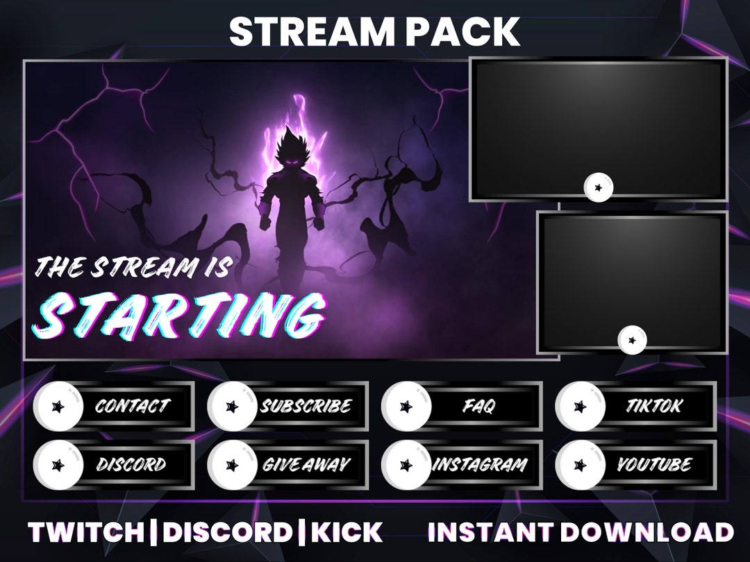 Twitch Stream Pack Twitch Screen Overlays Animated Webcam Twitch ...