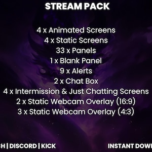 Dragon Twitch Stream Pack | Twitch Screen Overlays | Animated Webcam ...