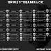 Skull Twitch Stream Pack | Twitch Screen Overlay | Animated Webcam ...