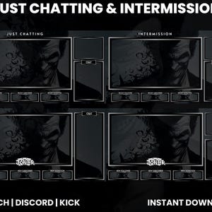 Joker Twitch Stream Pack | Twitch Screen Overlays | Animated Webcam ...