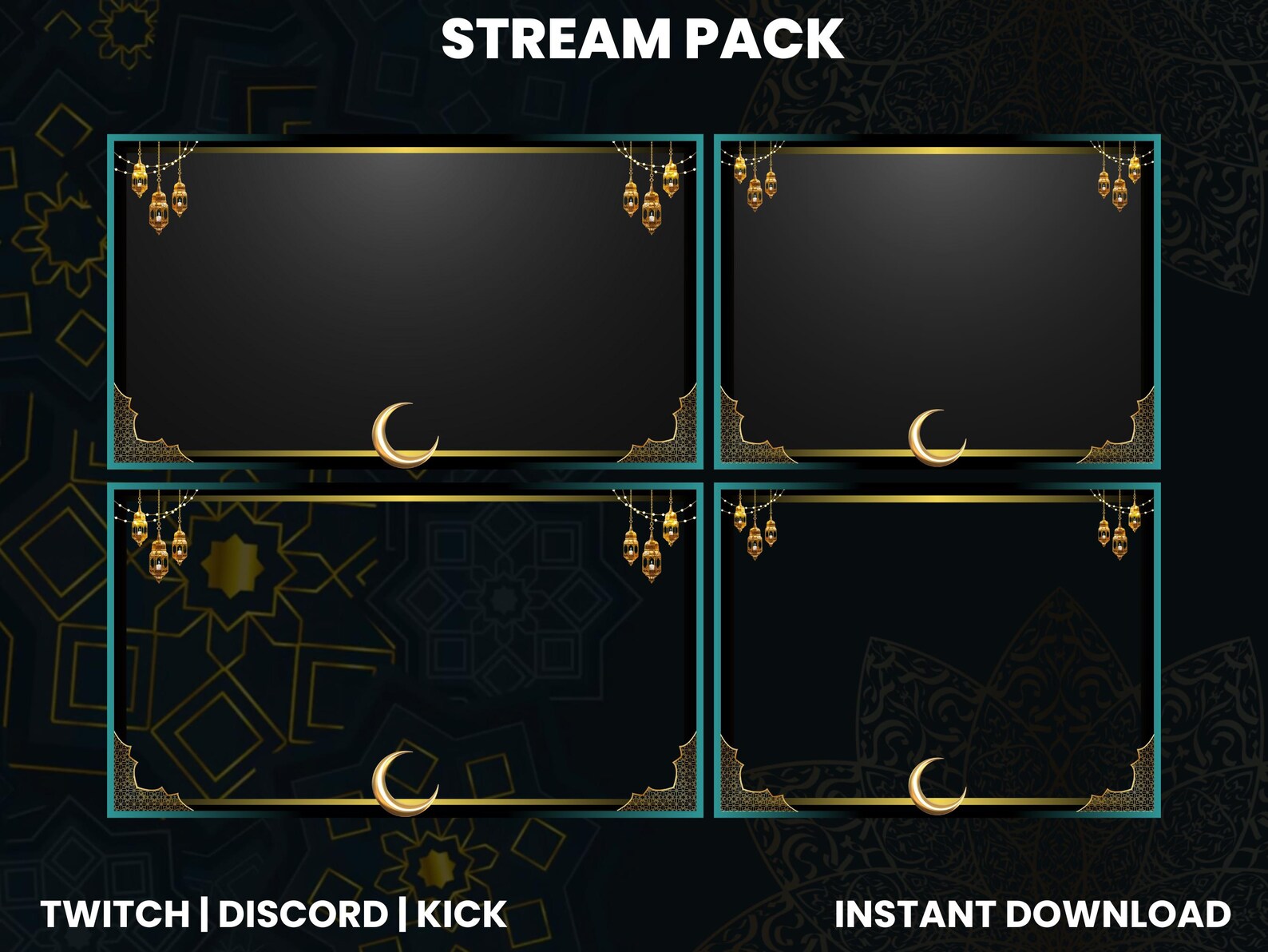 Ramadan Twitch Stream Pack | Animated Stream Pack | Happy Ramadan ...