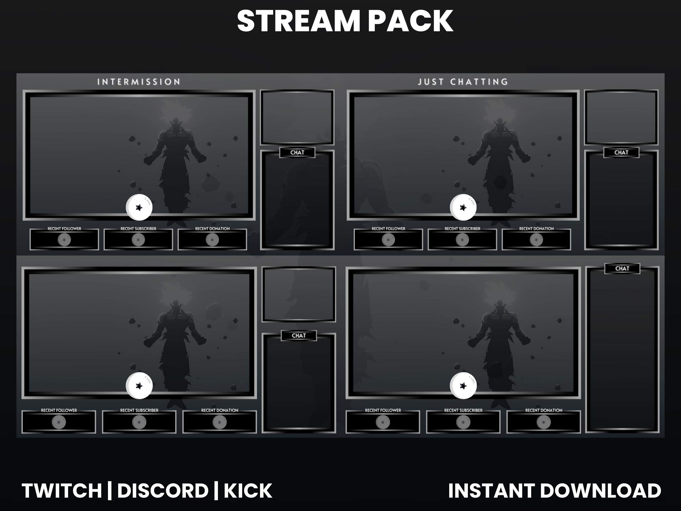 Twitch Stream Pack | Twitch Screen Overlays | Animated Webcam | Twitch ...