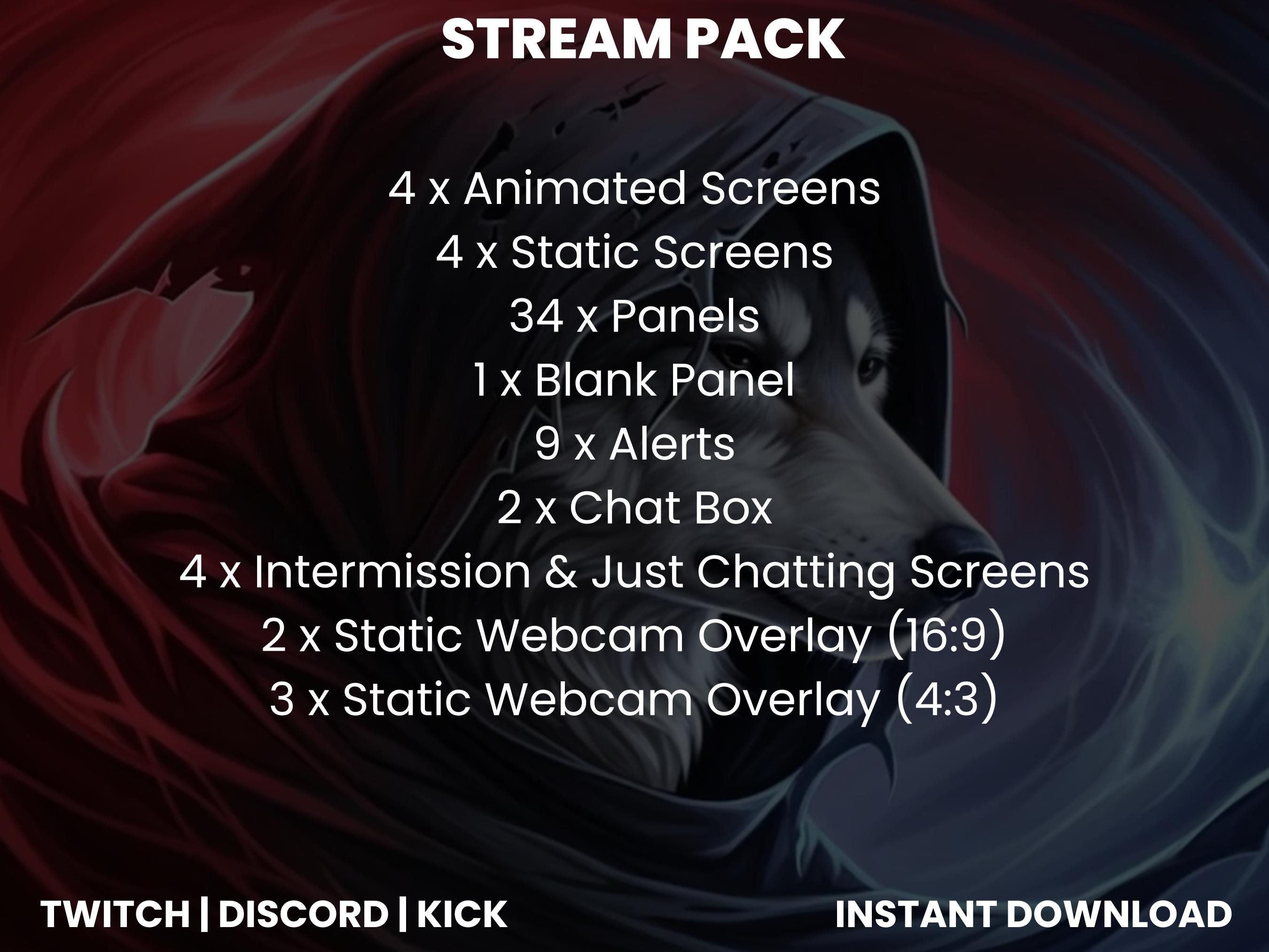 Cyber Wolf Stream Pack | Animated Twitch Overlay, OBS, Streamlabs ...