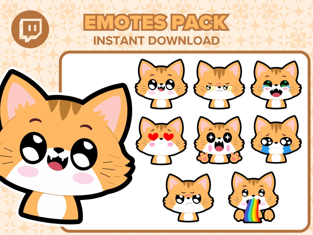 Cute Kitten Twitch Emotes Discord Emotes Animal Emotes Cute Cat Emotes ...