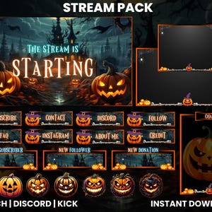 Halloween Animated Twitch Stream Pack | Spooky Stream Pack | Twitch ...