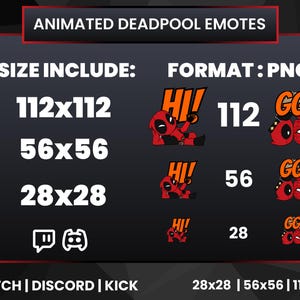 Animated Twitch Emotes | Deadpool Emotes | Animated Emotes | Twitch ...
