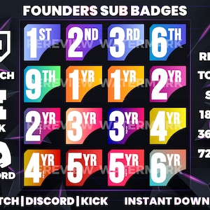 Founders Twitch Bit Badges + Transparent Version | Twitch Bit Badges ...