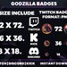 Godzilla Sub Badges Twitch Sub Badges Discord Badges Twitch Bit Badges ...