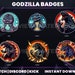 Godzilla Sub Badges Twitch Sub Badges Discord Badges Twitch Bit Badges ...