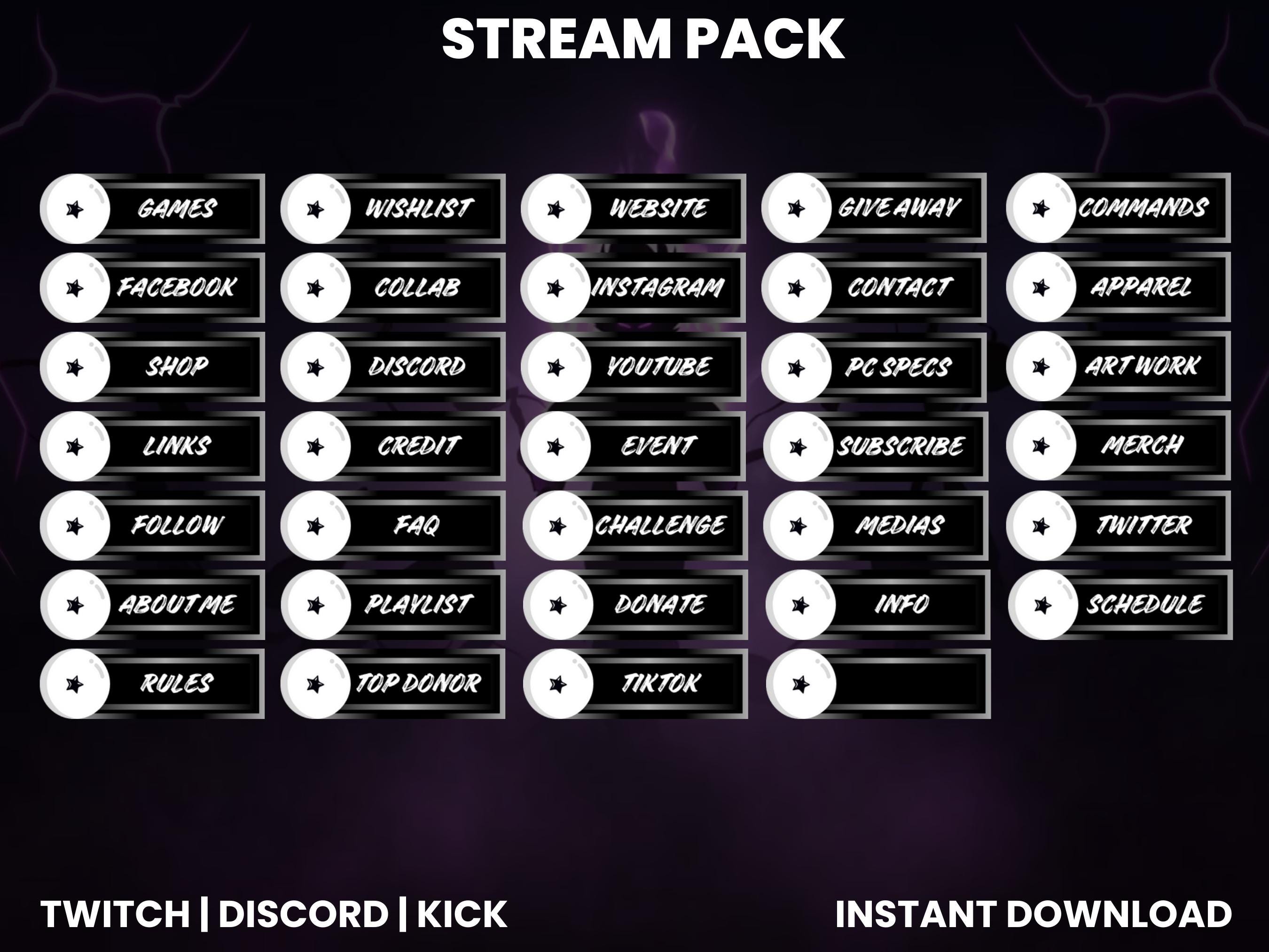 Twitch Stream Pack | Twitch Screen Overlays | Animated Webcam | Twitch ...