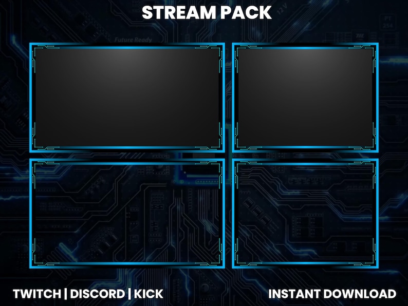 Animated Twitch Stream Pack | Circuit Technology Stream Pack | Twitch ...