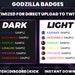 Godzilla Sub Badges Twitch Sub Badges Discord Badges Twitch Bit Badges ...