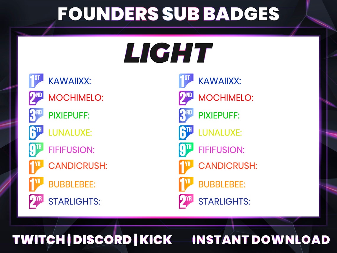 Founders Twitch Bit Badges + Transparent Version | Twitch Bit Badges ...