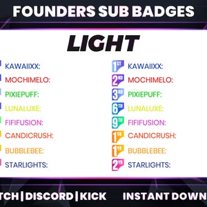 Founders Twitch Bit Badges + Transparent Version | Twitch Bit Badges ...