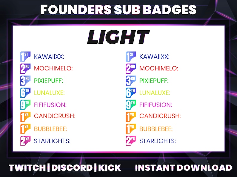 Founders Twitch Bit Badges + Transparent Version | Twitch Bit Badges ...