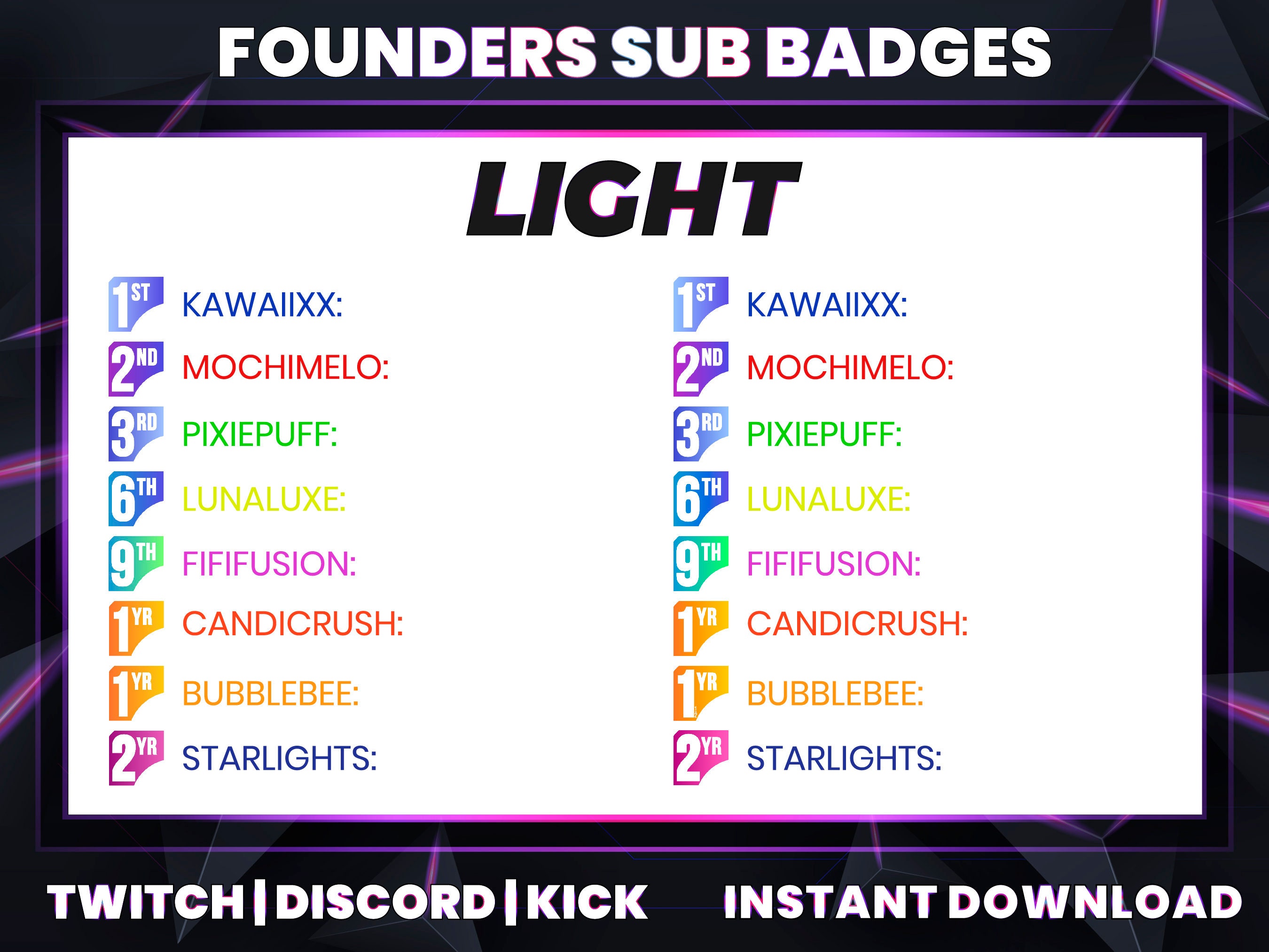 Founders Twitch Bit Badges + Transparent Version | Twitch Bit Badges ...