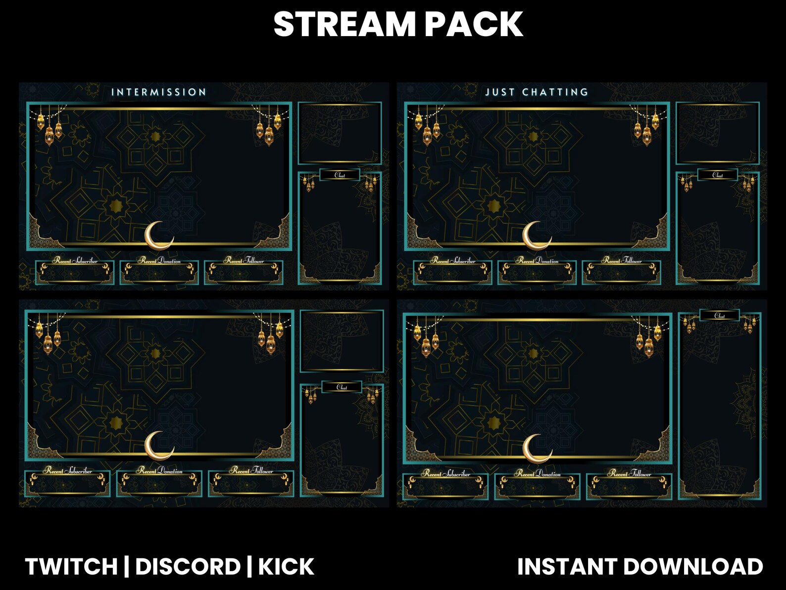 Ramadan Twitch Stream Pack | Animated Stream Pack | Happy Ramadan ...