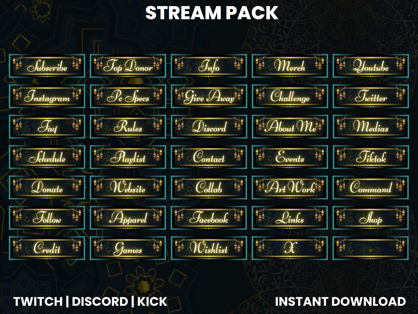Ramadan Twitch Stream Pack | Animated Stream Pack | Happy Ramadan ...
