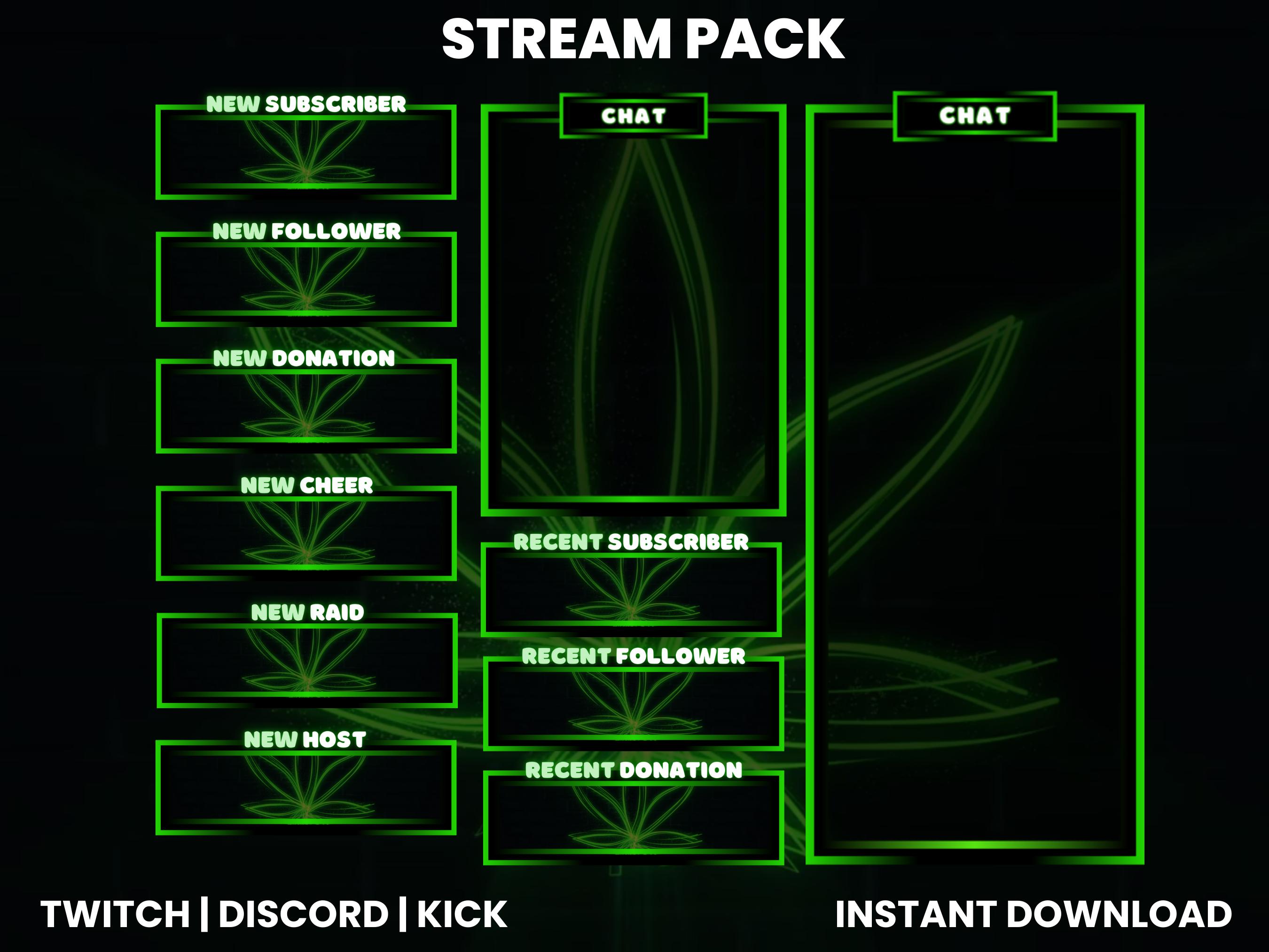 Marijuana Twitch Stream Pack | Animated Marijuana | Twitch Screen ...