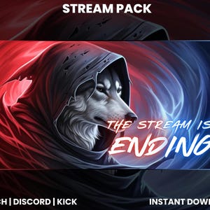 Cyber Wolf Stream Pack | Animated Twitch Overlay, OBS, Streamlabs ...