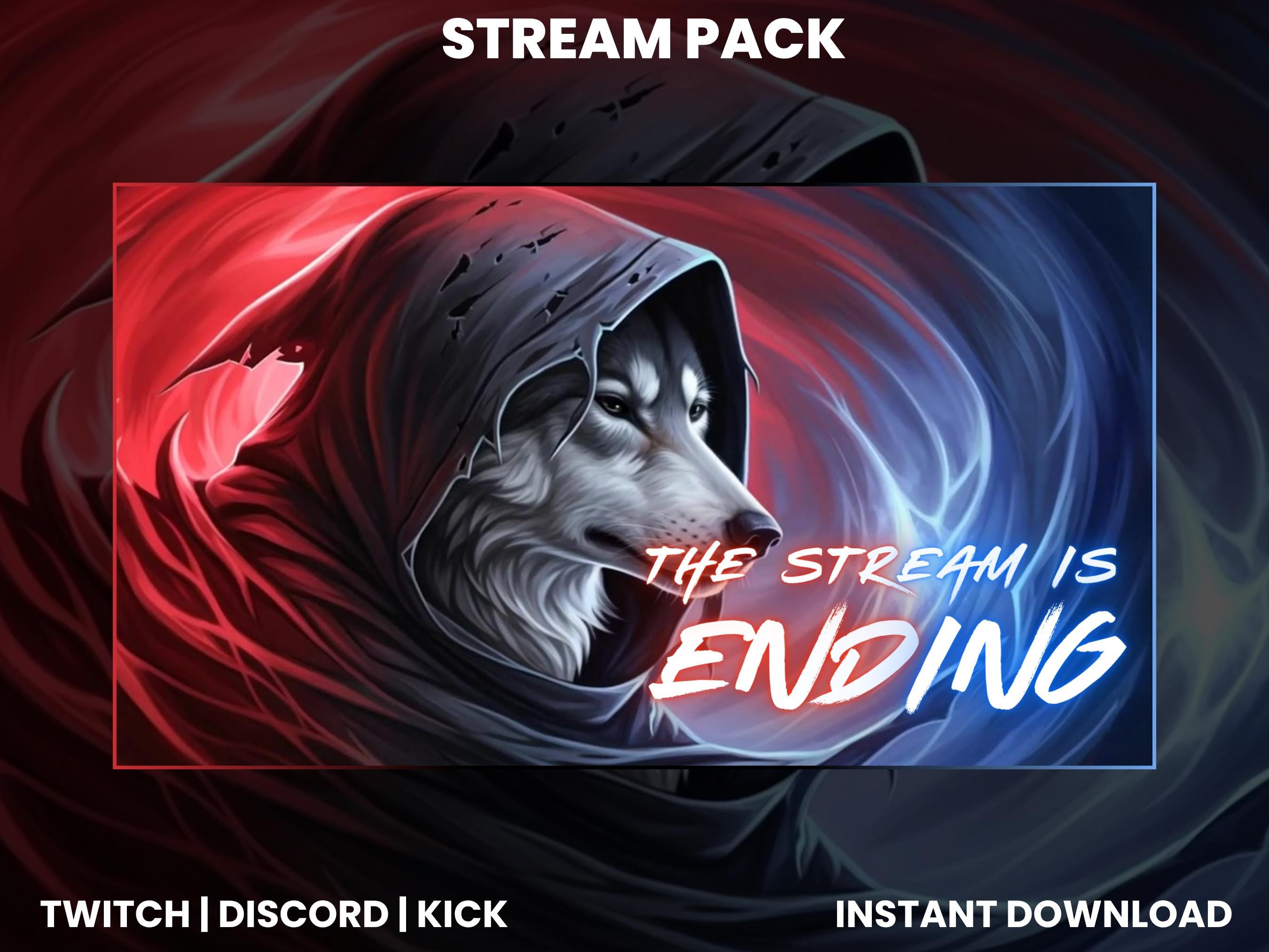Cyber Wolf Stream Pack | Animated Twitch Overlay, OBS, Streamlabs ...