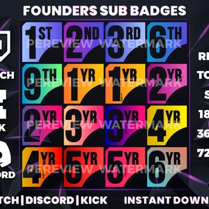 Founders Twitch Bit Badges + Transparent Version | Twitch Bit Badges ...
