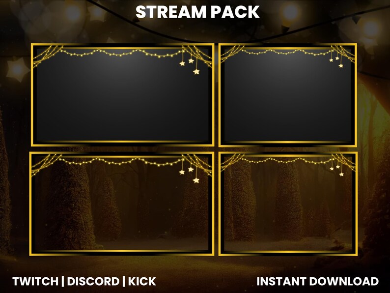 Animated Twitch Stream Pack | Fairy Light Stream Pack | Twitch Screen ...