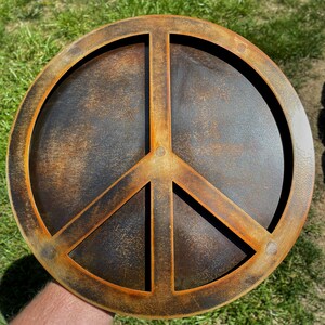 Metal Peace Sign Wall Art - Etsy