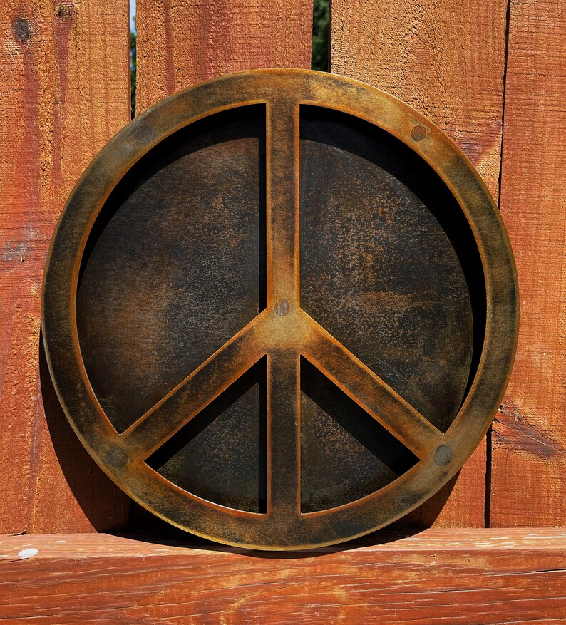 Metal Peace Sign Wall Art - Etsy