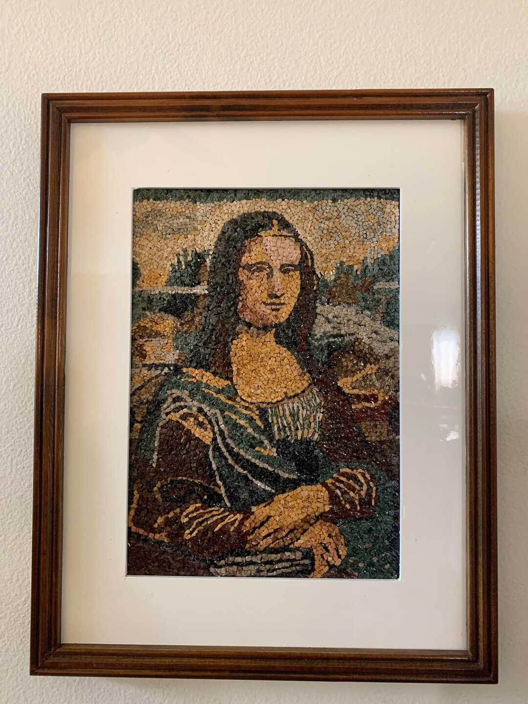 Framed Leonardo Da Vinci Mona Lisa Mosaic Reproduction Wall Art - Etsy
