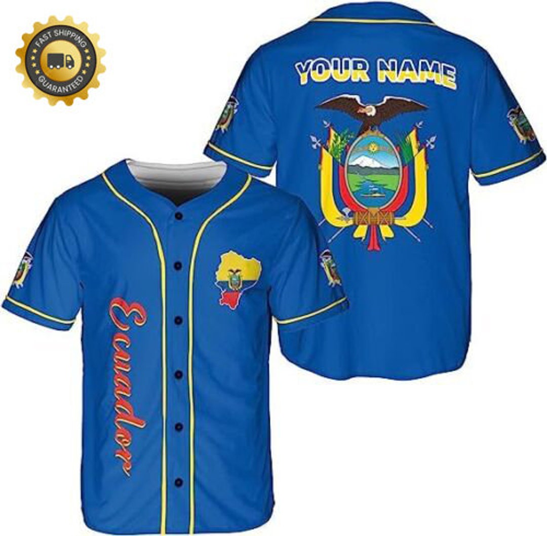 Personalized Ecuador Baseball Jersey Shirt, Ecuador Flag Jersey - Etsy