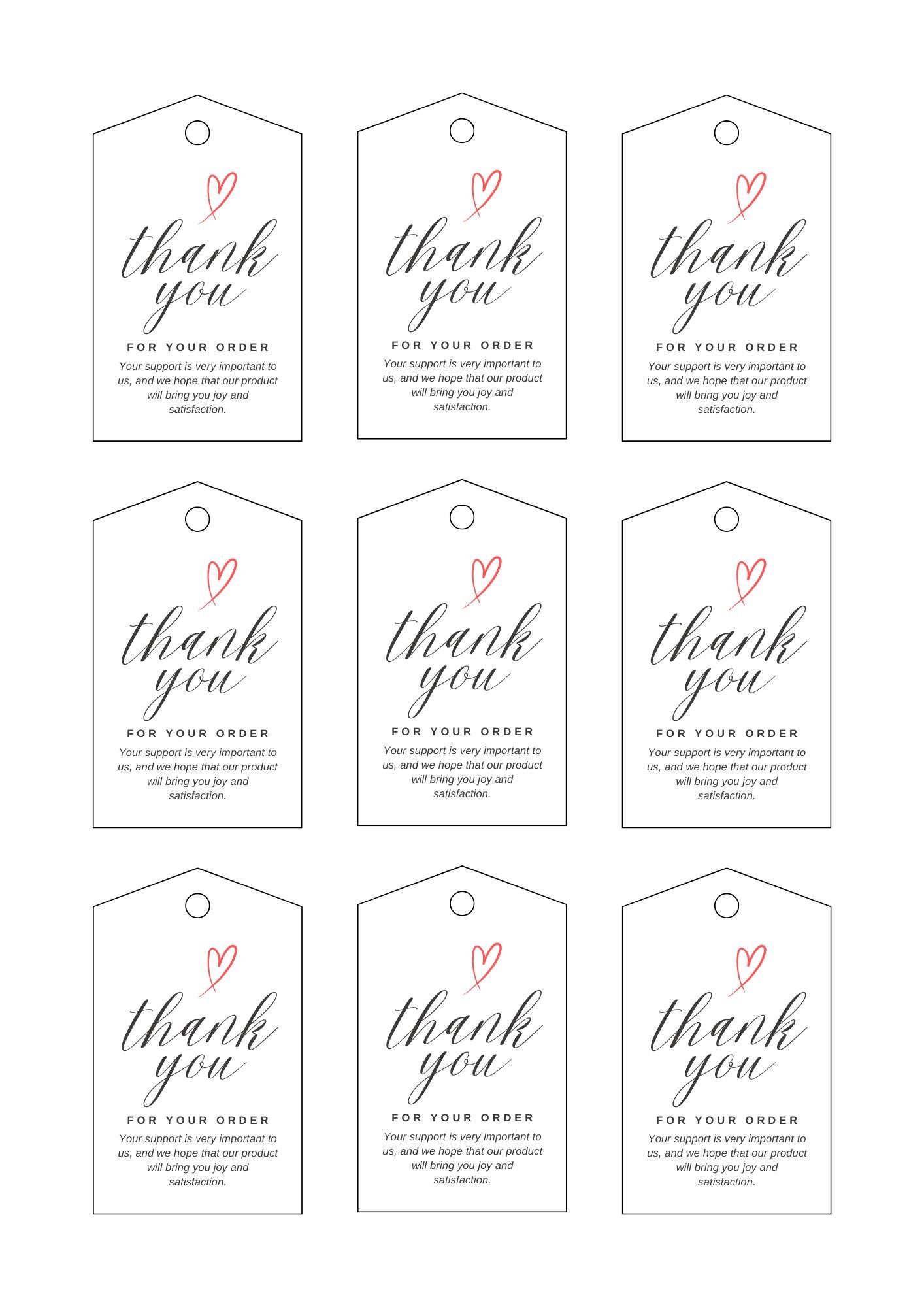 Thank You Card, Gift Card, Template Editable, Canva - Etsy