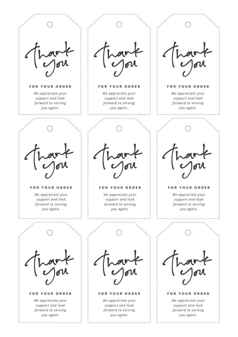 Thank You Card, Gift Card, Template Editable, Canva - Etsy