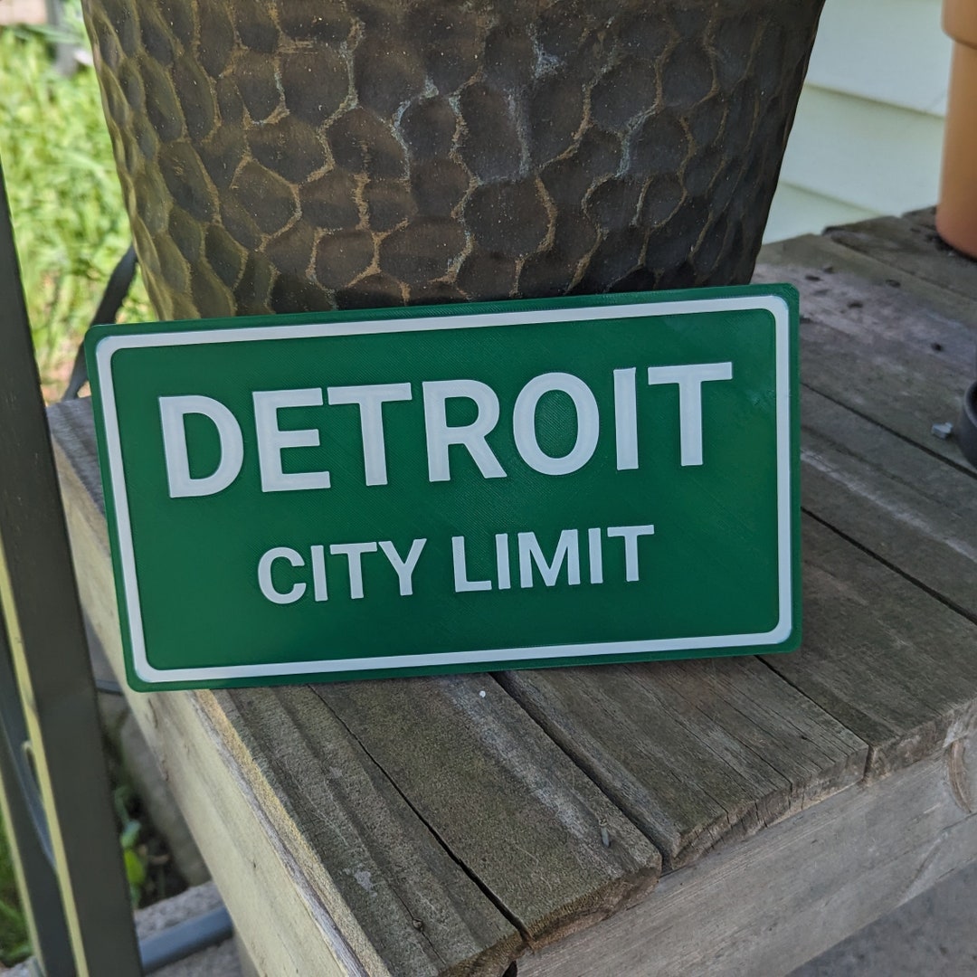 Detroit City Limits Sign for Man Cave - Etsy