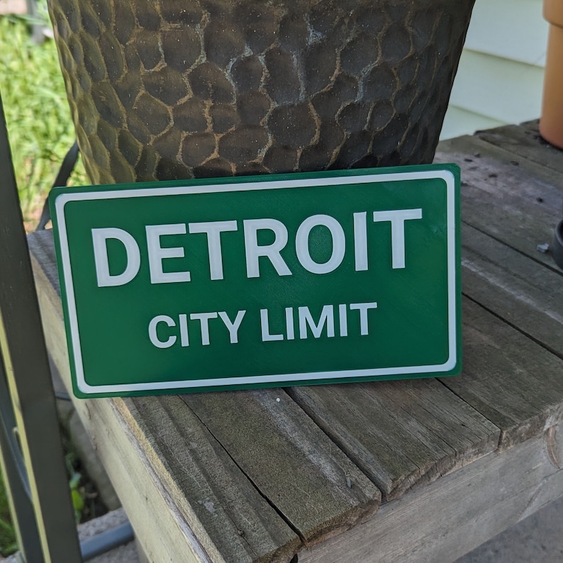 Detroit City Limits Sign for Man Cave - Etsy