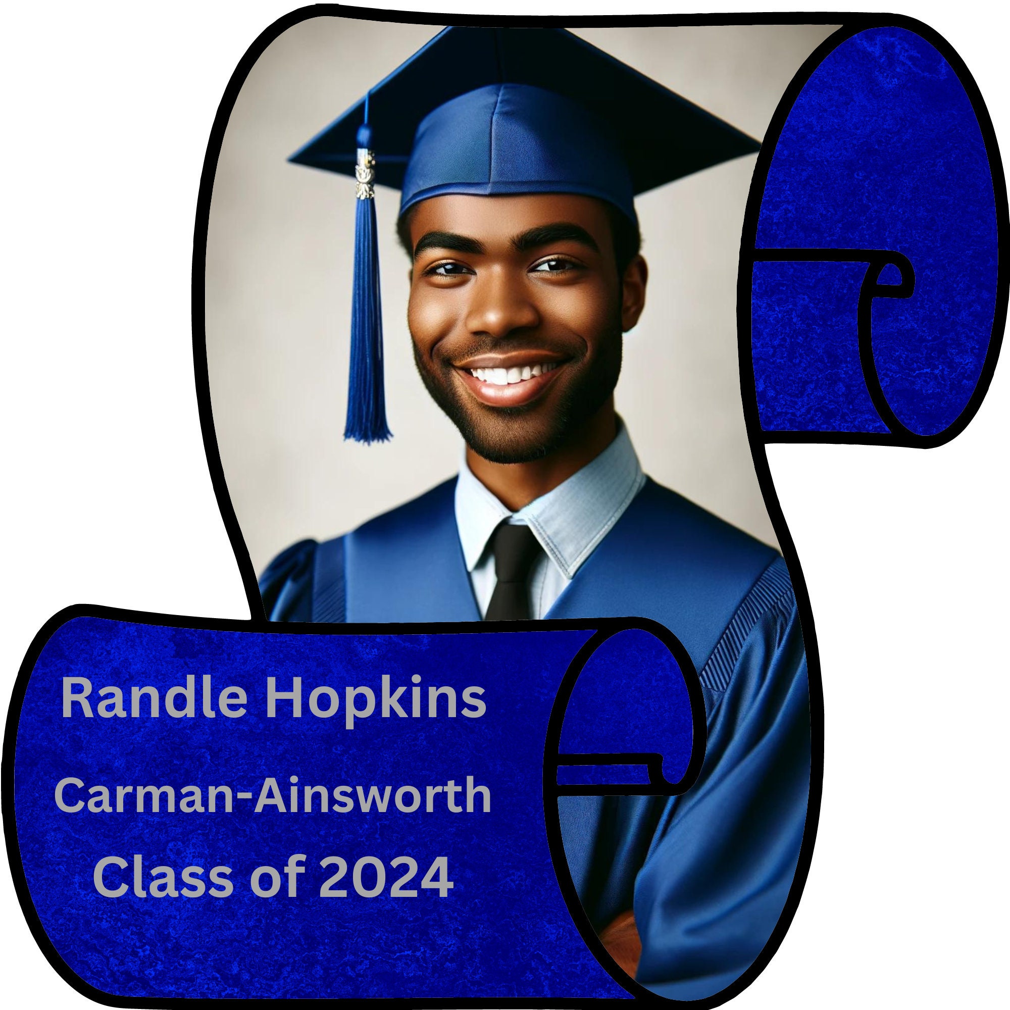 Editable Graduation Scroll Fan Template - Etsy