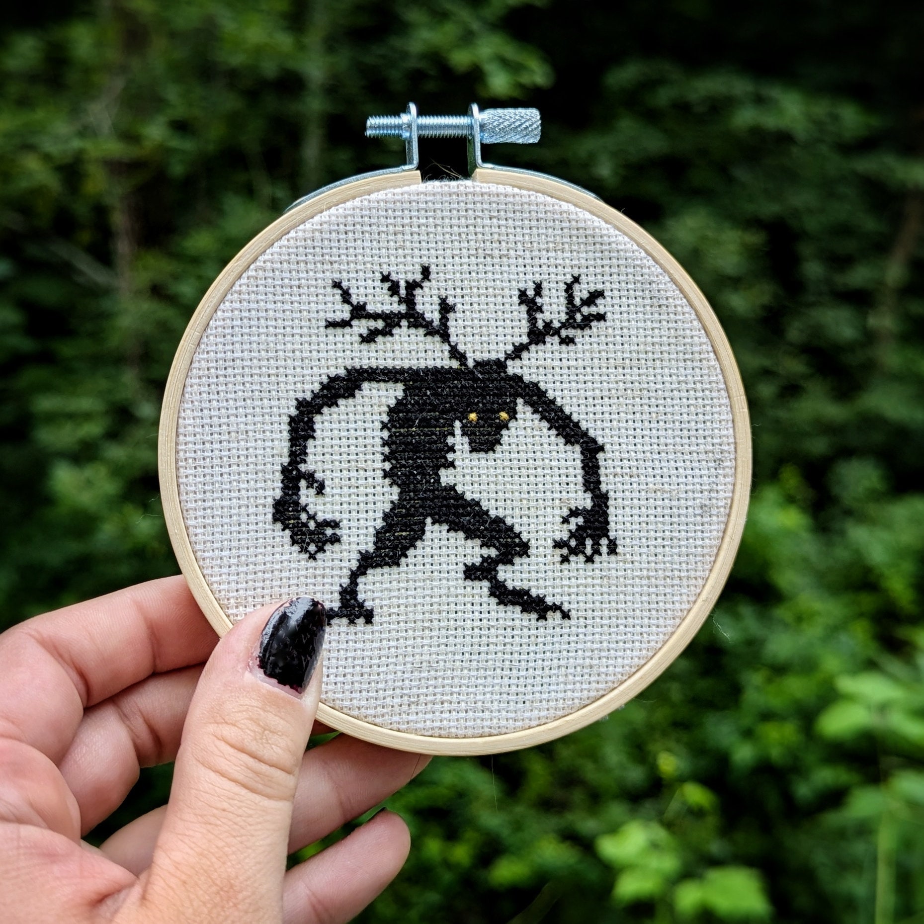 Mini Wendigo Cross Stitch Pattern - Cryptid Cross Stitch - Instant ...
