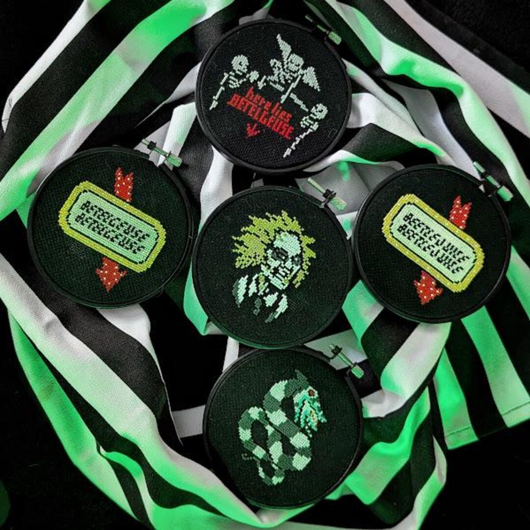 Mini BEETLEJUICE Cross Stitch Pattern Collection (incl. 5 Patterns ...