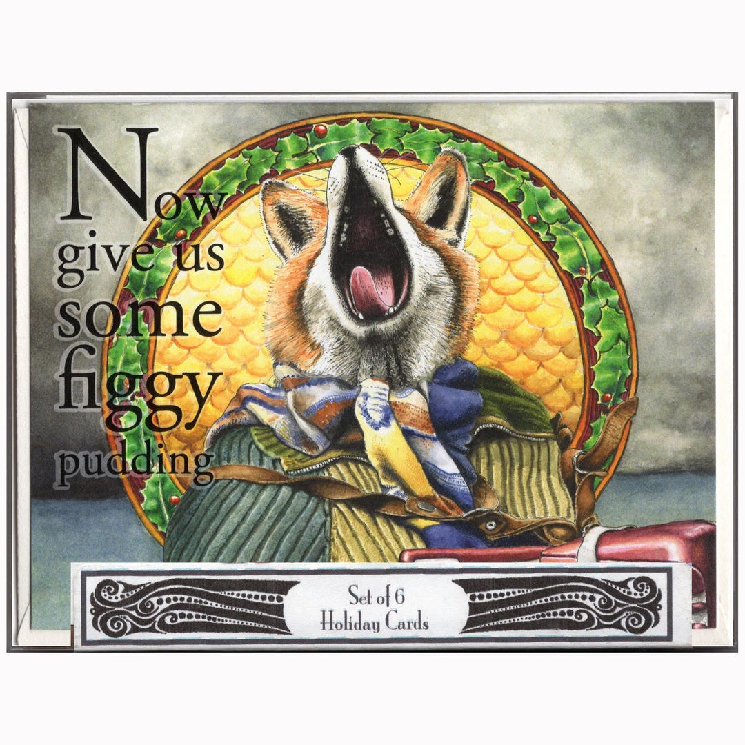 6 Figgy Pudding Box Set of Cards Image From an Original Watercolor ...