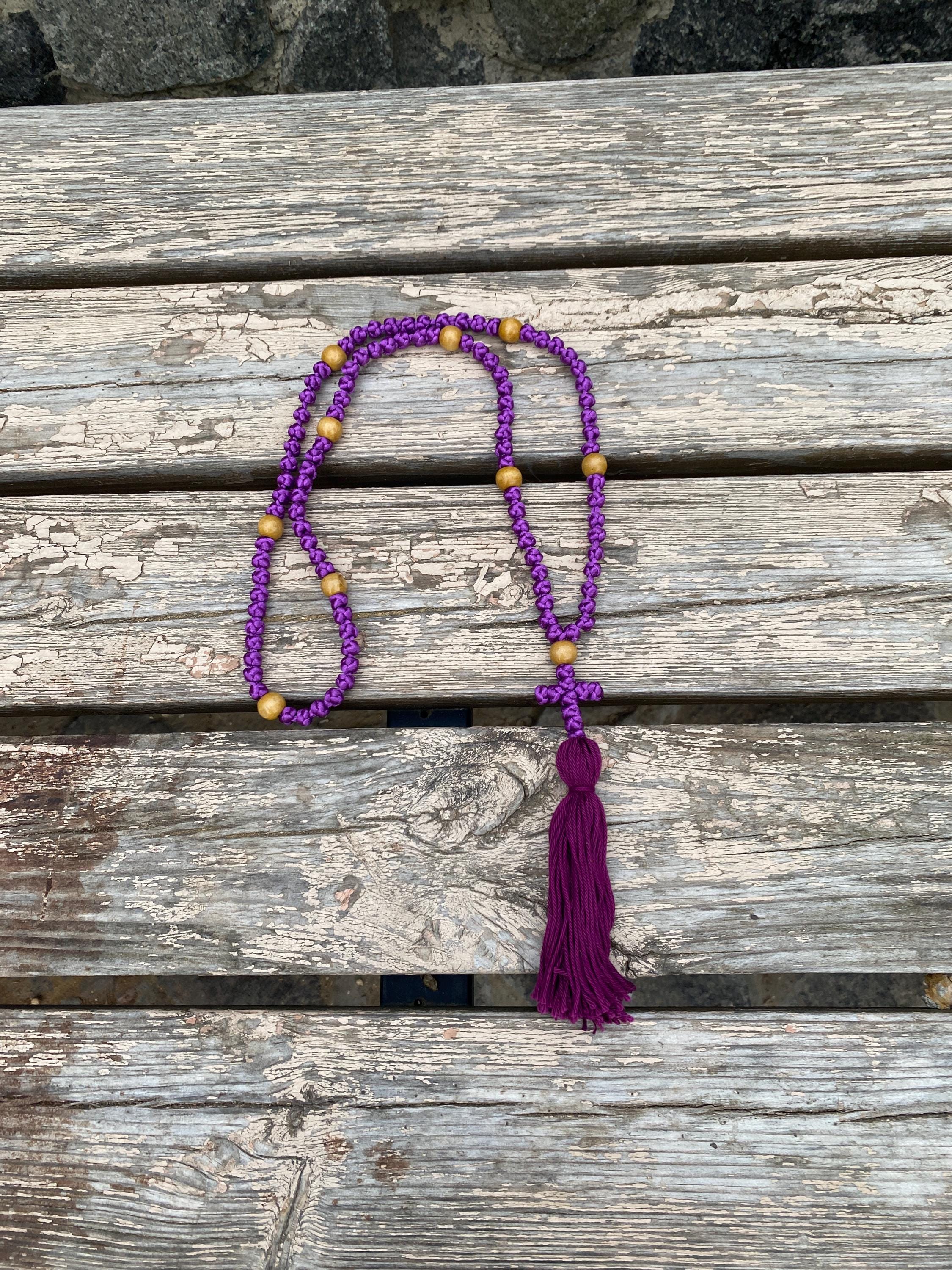 Handcrafted Greek Orthodox Prayer Rope, 100 Knot Komboskini Chotki ...
