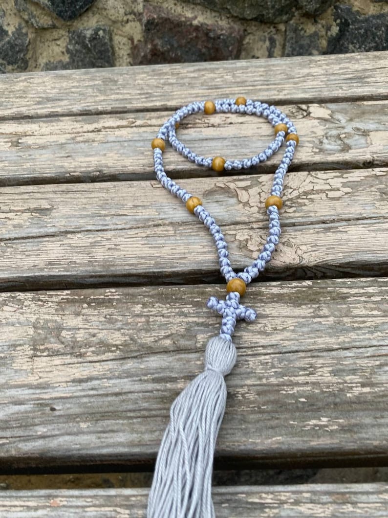 Handcrafted Orthodox Prayer Rope 100 Knot Greek Komboskini Rosary Beads ...