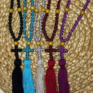 Handcrafted Greek Orthodox Prayer Rope, 100 Knot Komboskini Chotki ...