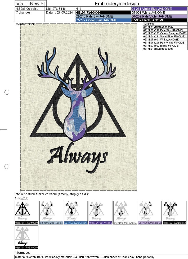 Wizard Deer Embroidery Design: HP Logo PES File (digital Download) - Etsy