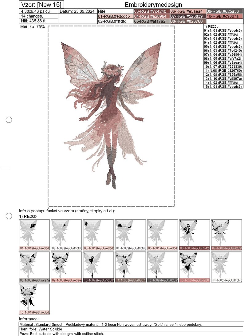 Fairy Embroidery Design. Cute Fairy Embroidery Machine. Little Fairy ...